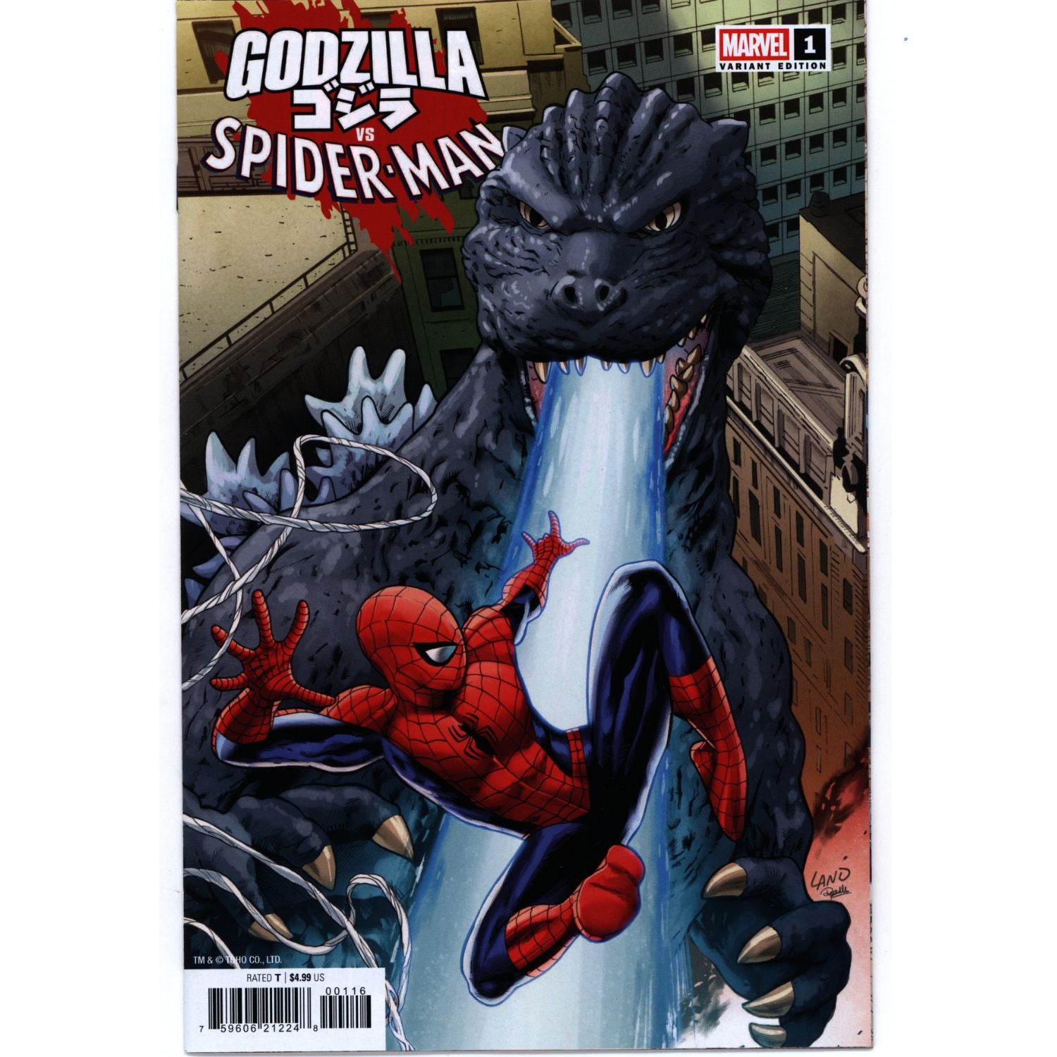Godzilla vs. Spider-Man: #1 [Greg Land CVR I - 1:25] 2025 – Shopville