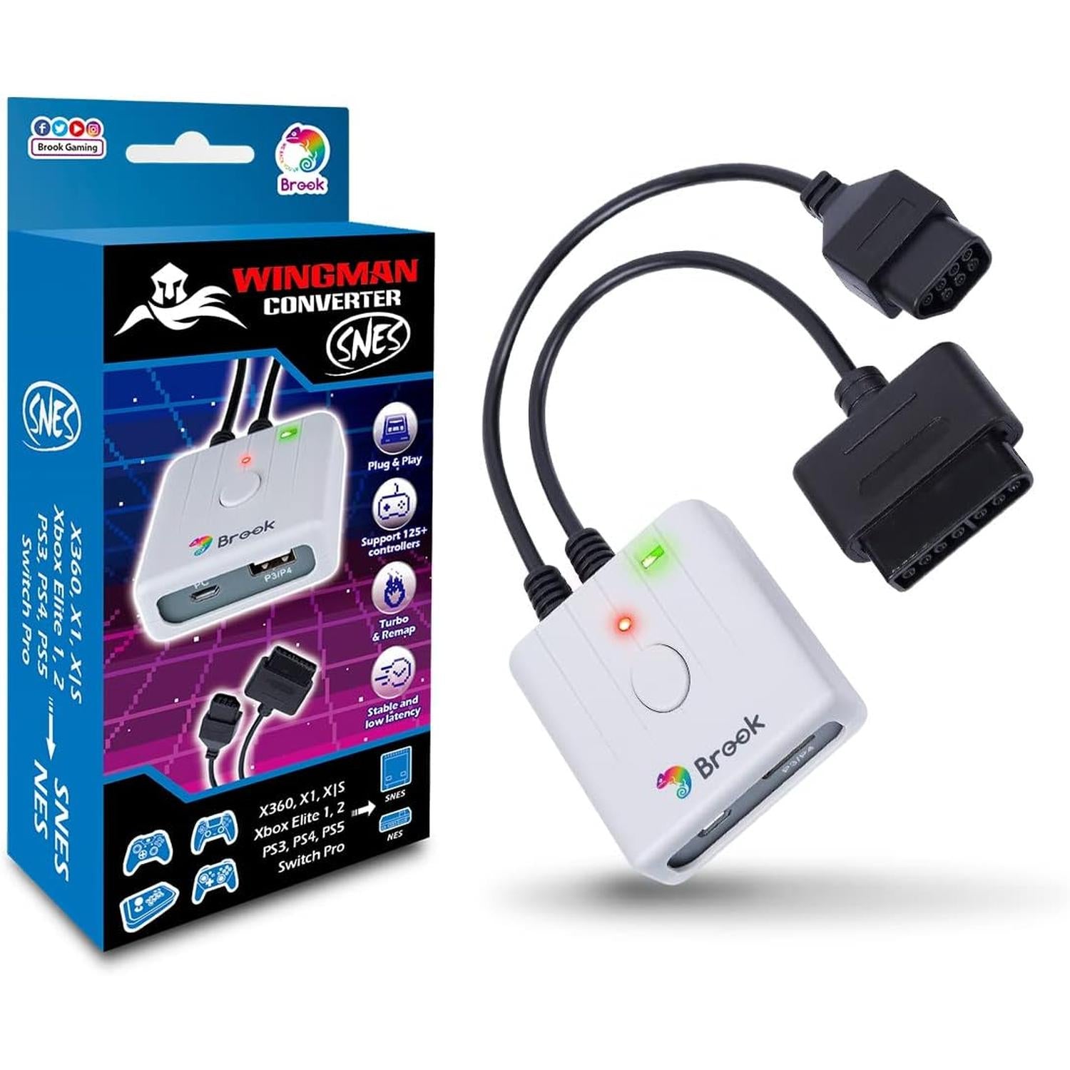 Brook Gaming: Wingman Gaming Converter Adapter [Retro Gaming SNES NES ...