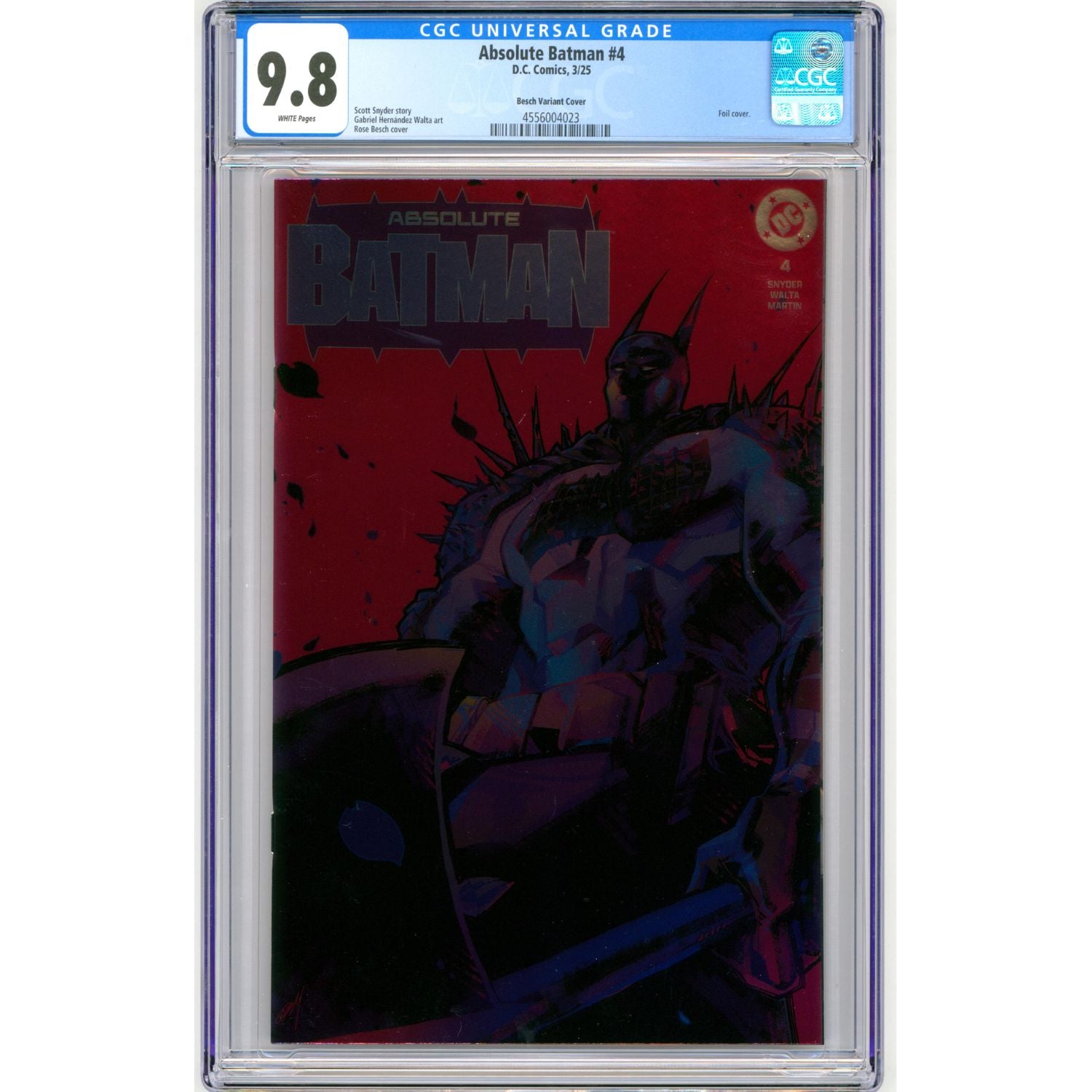 Absolute Batman: #4 [Rose Besch CGC 9.8 Megacon Foil] 2025 – Shopville