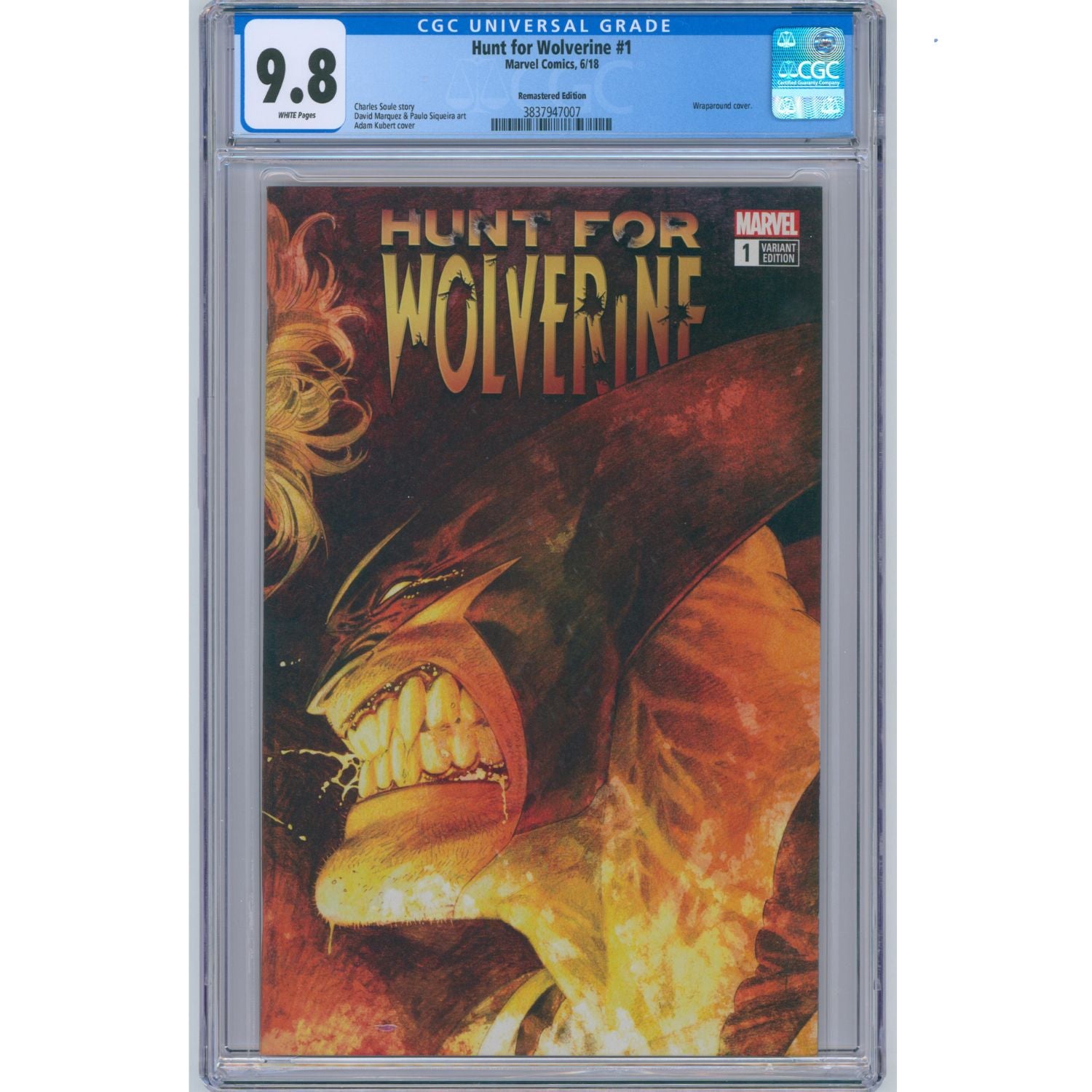 Hunt for Wolverine: #1 [Adam Kubert CGC 9.8 Remastered Edition CVR E ...