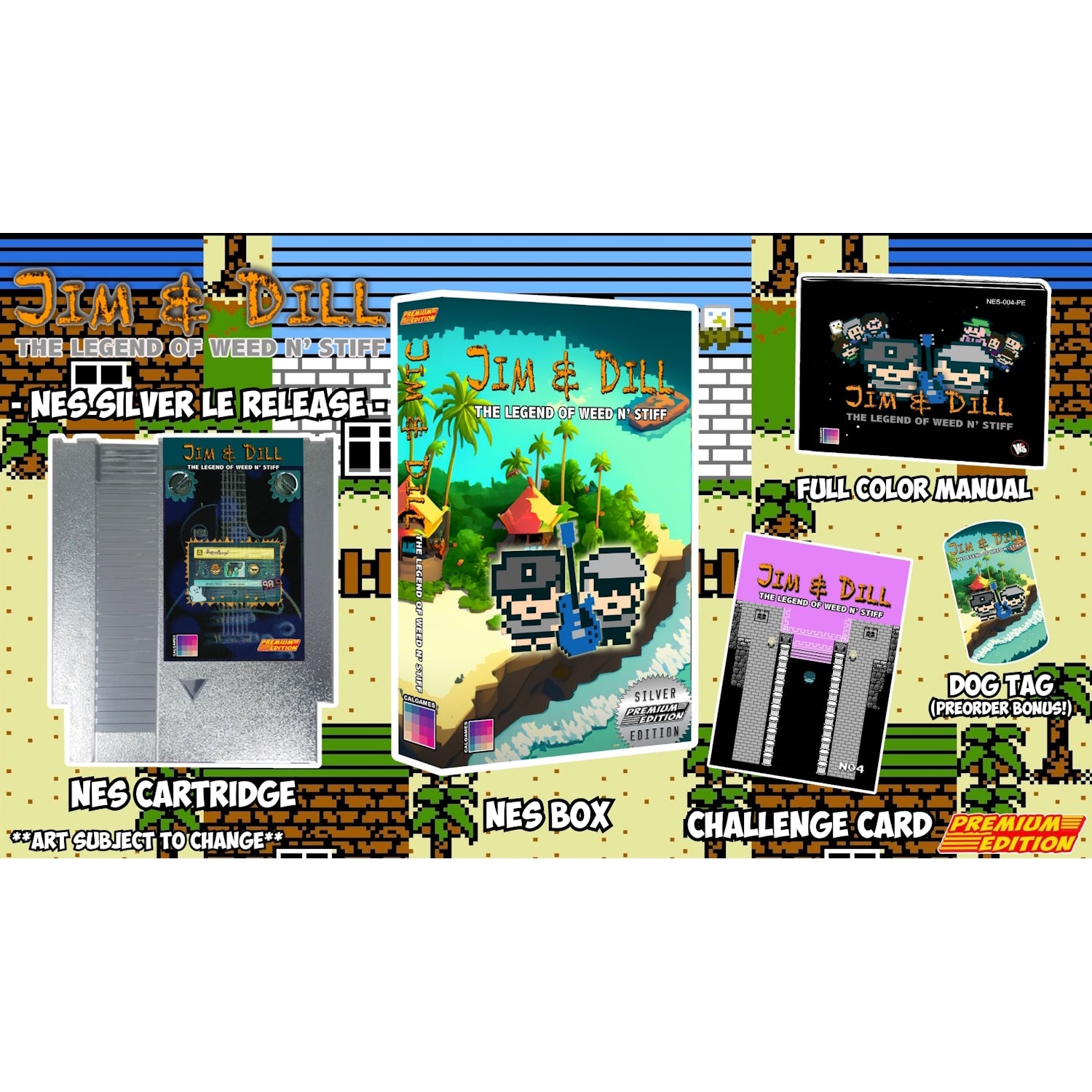 Jim & Dill: The Legend of Weed N' Stiff - NES Release Standard & Silve ...