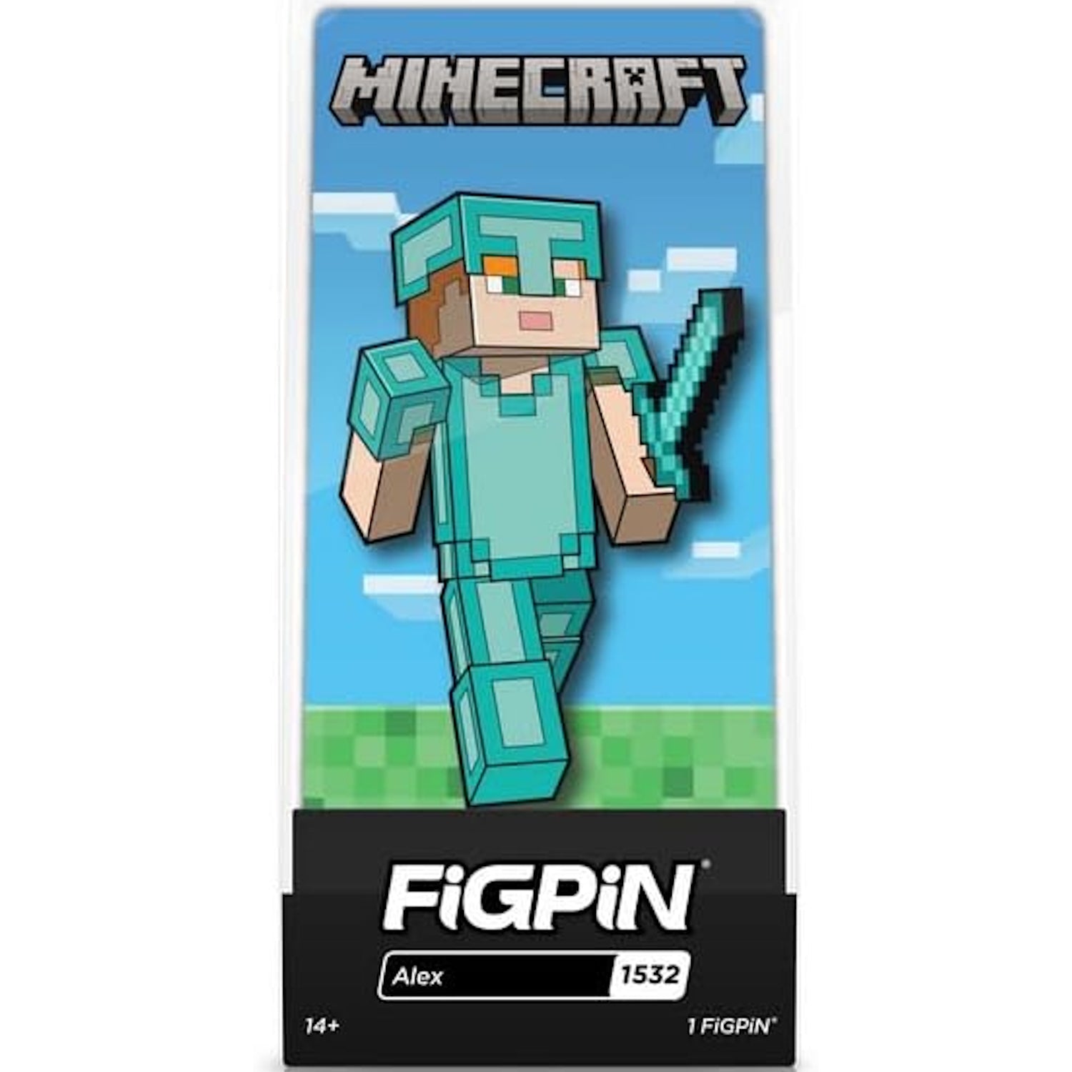 Minecraft FiGPiN: Alex #1532 - FiGPiN Official Exclusive Limited to 75 ...