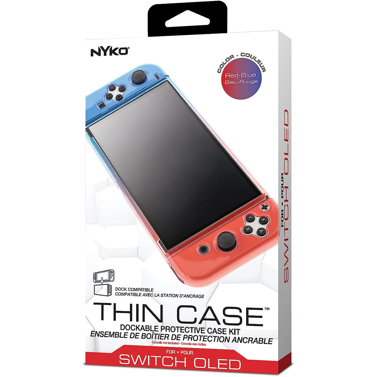 Nyko Thin Case for Nintendo Switch OLED - Red & Blue [Nintendo Switch ...