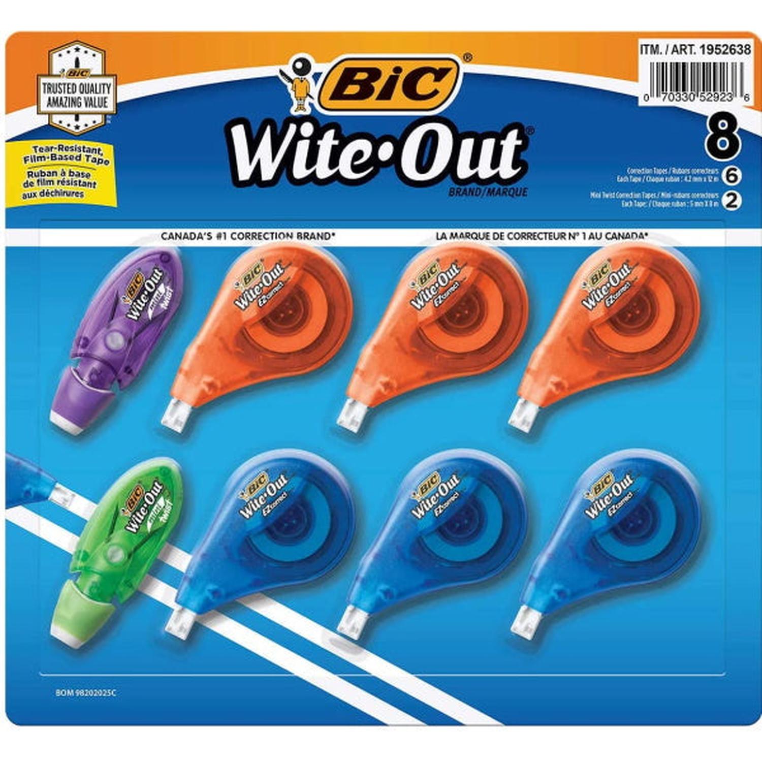 BIC Wite-Out EZ Correct - 8 Pack (6 Regular, 2 Mini) [House & Home ...