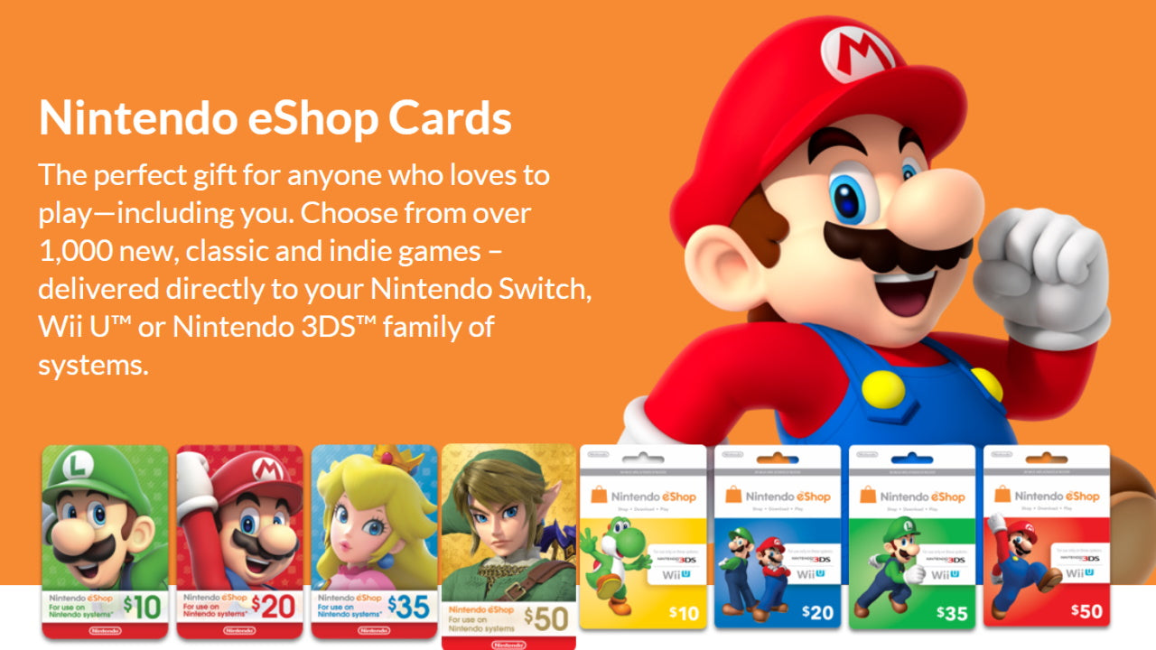 Nintendo $30 gift card store
