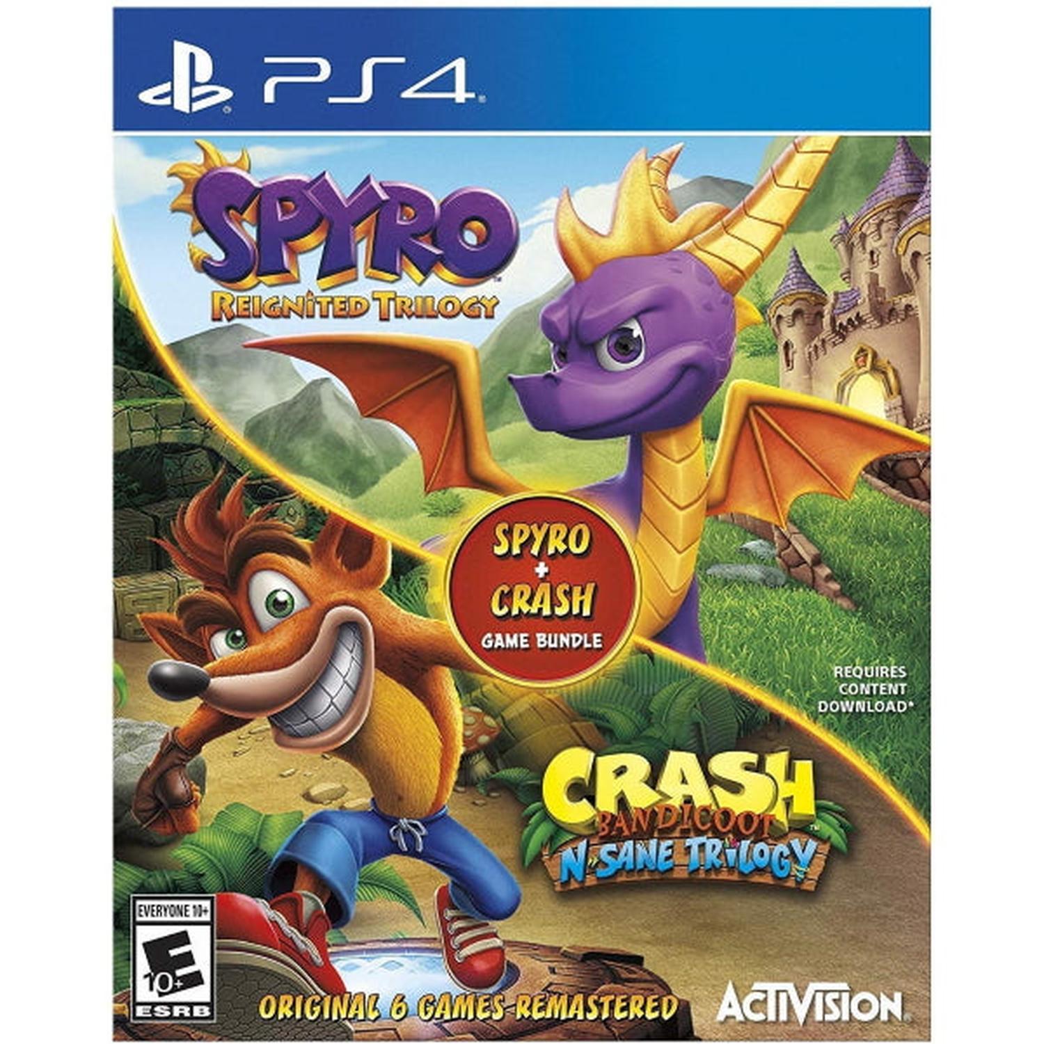 Spyro Reignited Trilogy Crash Bandicoot N. Sane Trilogy Game Bundle PlayStation 4